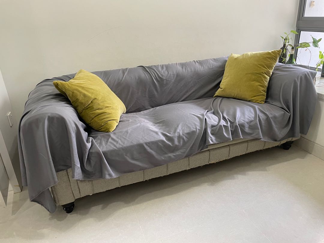 Spring-coil sofa, Furniture & Home Living, Furniture, Sofas on Carousell