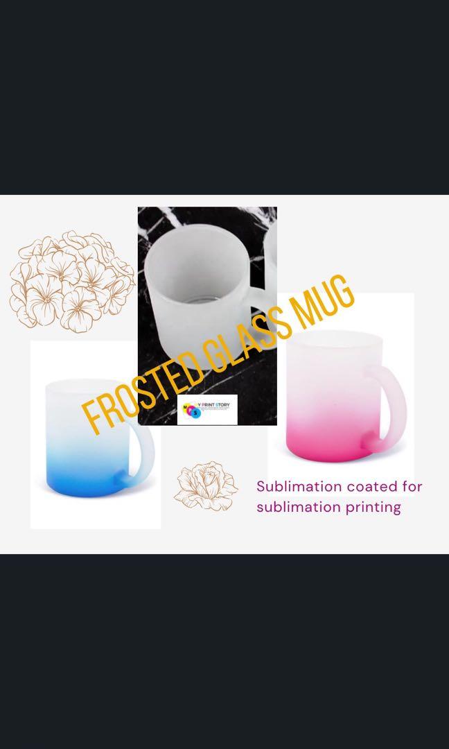 Sublimation plain /blank /no print 11oz Frosted glass /mug, Furniture ...