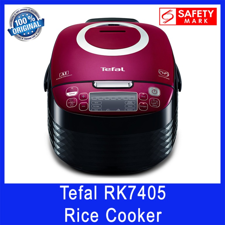 Tefal RK7405 Rice Cooker. Spherical Pot. 1.5 L Capacity. LED Control ...