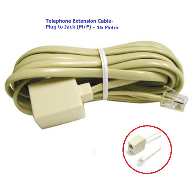 Telephone Cable| Home Telekom Wire, RJ11 Cord Extension- 15M, TV & Home ...