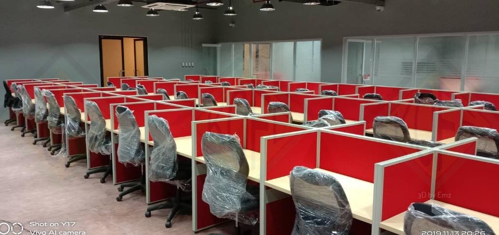 WORKSTATION CALL CENTER TABLE OFFICE PARTITIONS, Furniture & Home ...