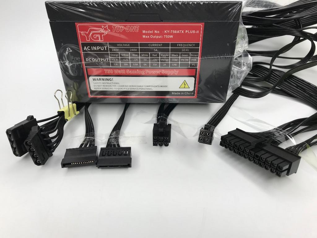 YGT TOP ONE PSU 6-PIN, KY-750ATX PLUS-II, POWER SUPPLY UNIT 750 WATTS ...