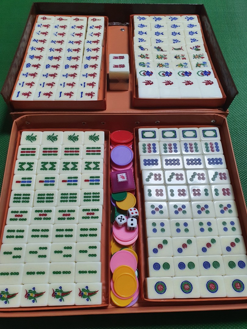 164 tiles Marble Blue A2 Mahjong Set, Hobbies & Toys, Toys & Games on ...