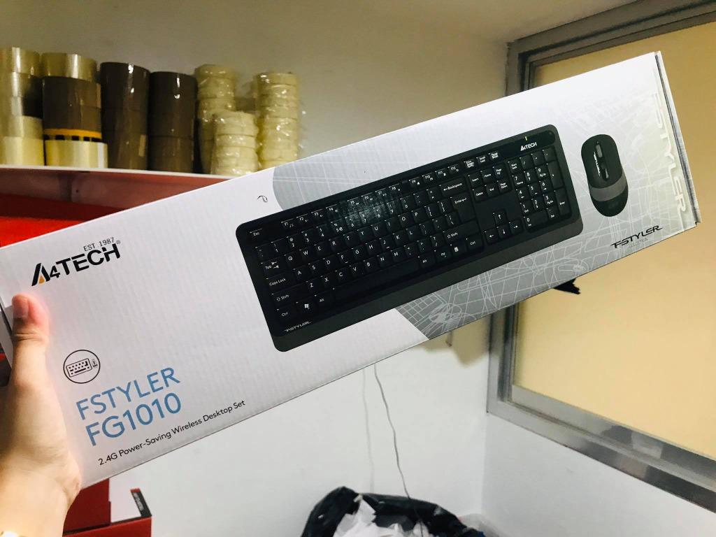 A4Tech Fstyler FG1010 Wireless Keyboard Mouse Combo (Available in Blue/Gray/Orange), Computers ...