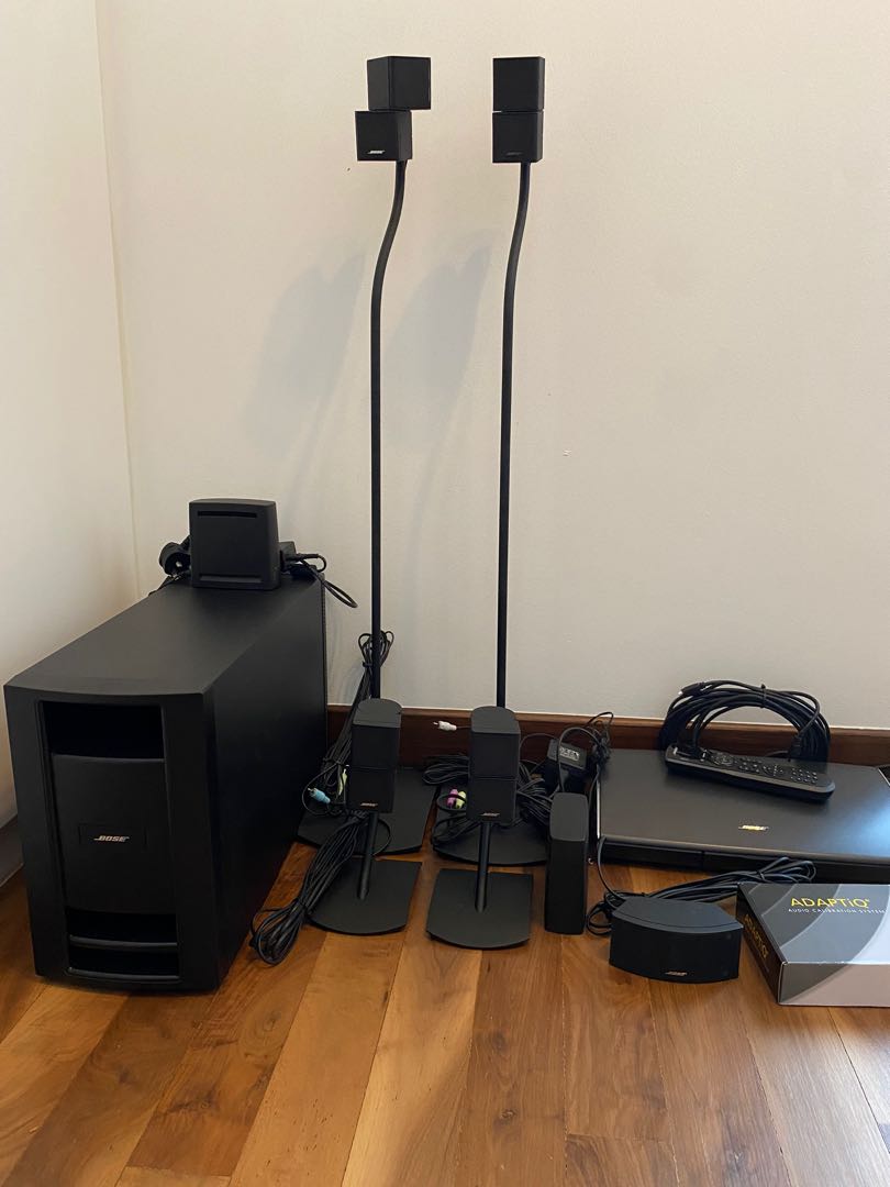 Bose AV35 with speakers 5+1 and stands, Audio, Soundbars, Speakers & Amplifiers on Carousell