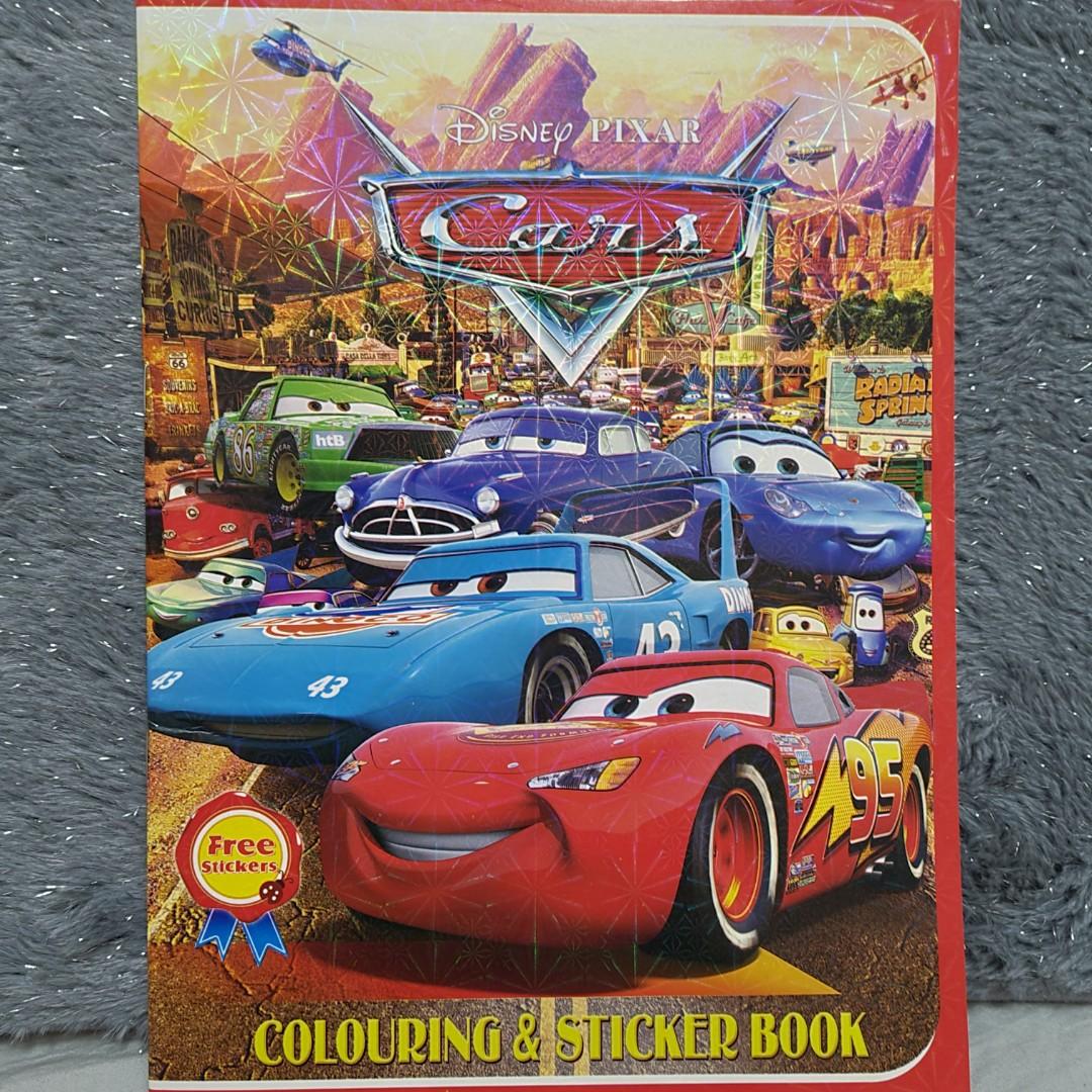 CARS sticker & colouring book with flaws and free crayons, Hobbies ...
