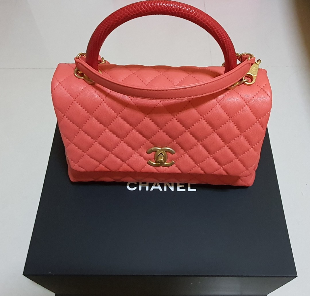 Chanel Lizard Coco handle medium, Luxury, Bags & Wallets on Carousell