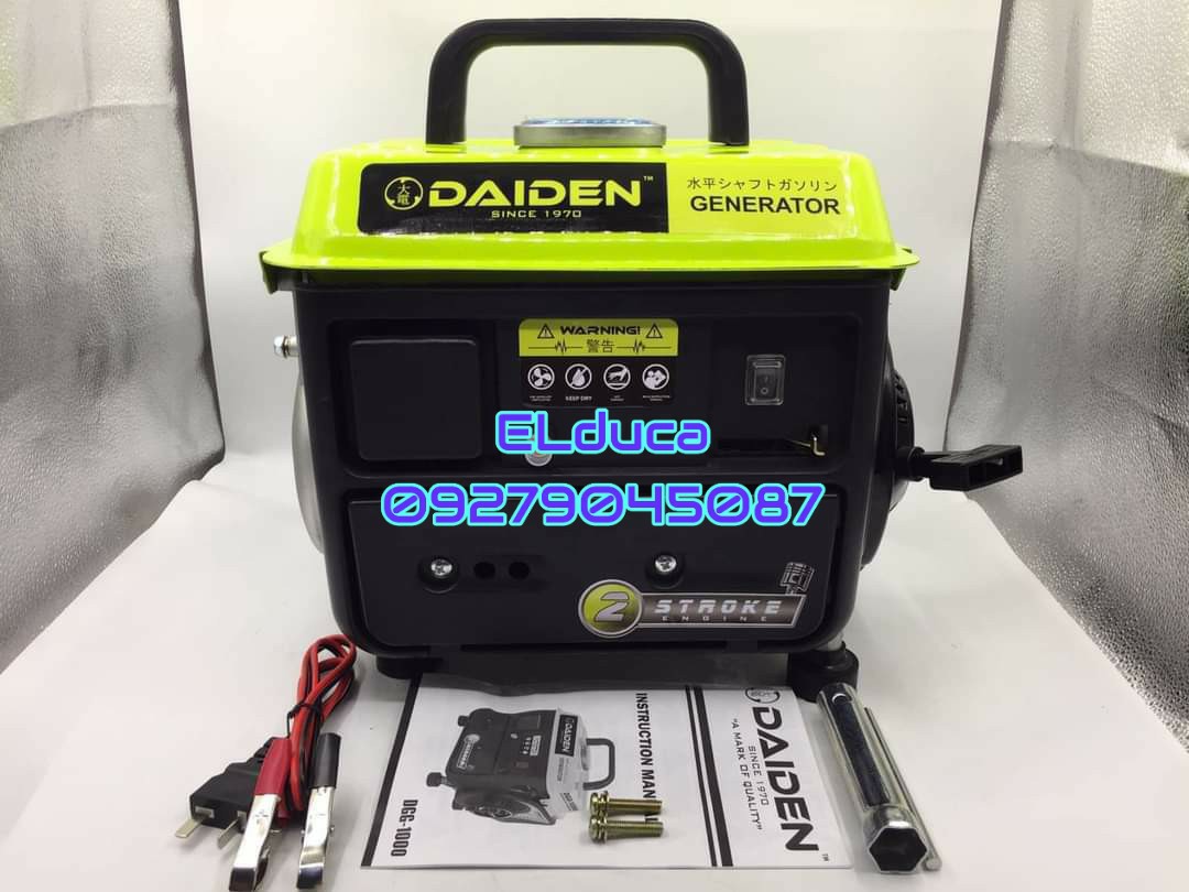 DAIDEN Japan 1kva / 950w Portable Gasoline Generator - DGG-1000 ...