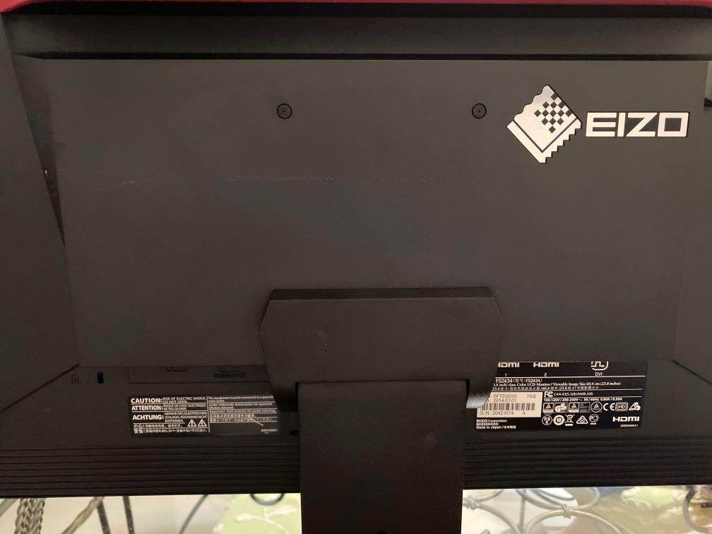 EIZO Foris FS2434 Gaming Monitor , 電腦＆科技, 電腦周邊及配件, 電子屏幕 - Carousell