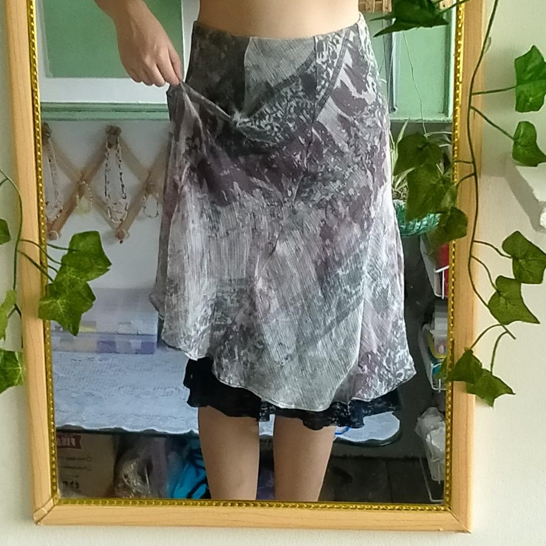 fairycore goblincore aesthetic midi skirt, Women's Fashion, Bottoms ...