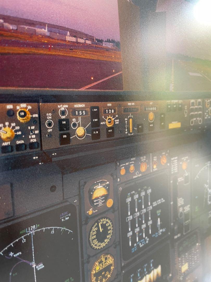 Framed Boeing 747 Cockpit, Furniture & Home Living, Home Decor, Frames ...