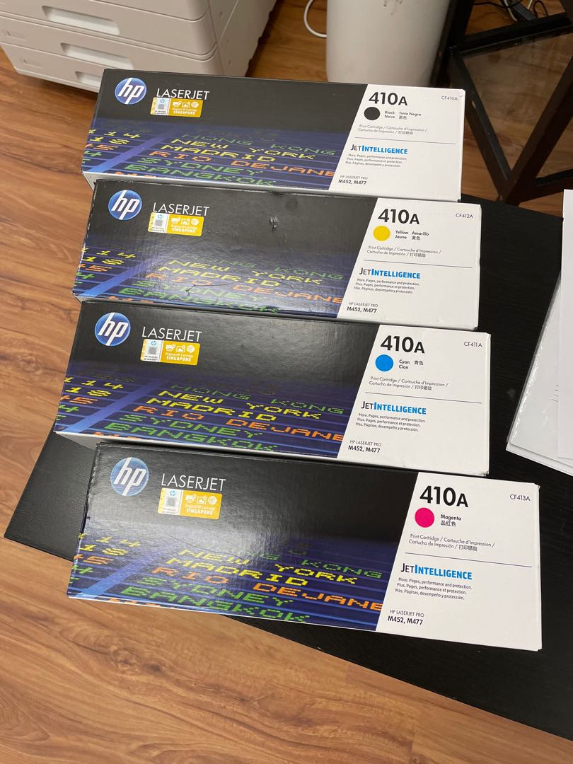 Full set: 4 x HP 410a toner with extras, Computers & Tech, Printers ...