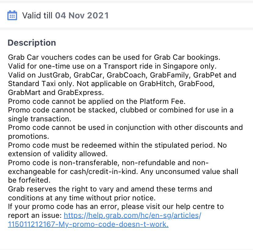 GrabCar $30 voucher, Tickets & Vouchers, Vouchers on Carousell