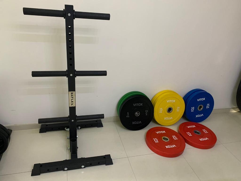 HATLEX Vertical Weight Plate Storage, Sports Equipment, Exercise ...