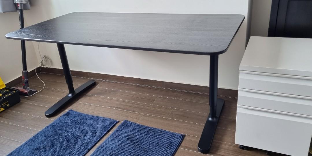 IKEA BEKANT DESK ~ Black, Furniture & Home Living, Furniture, Tables ...