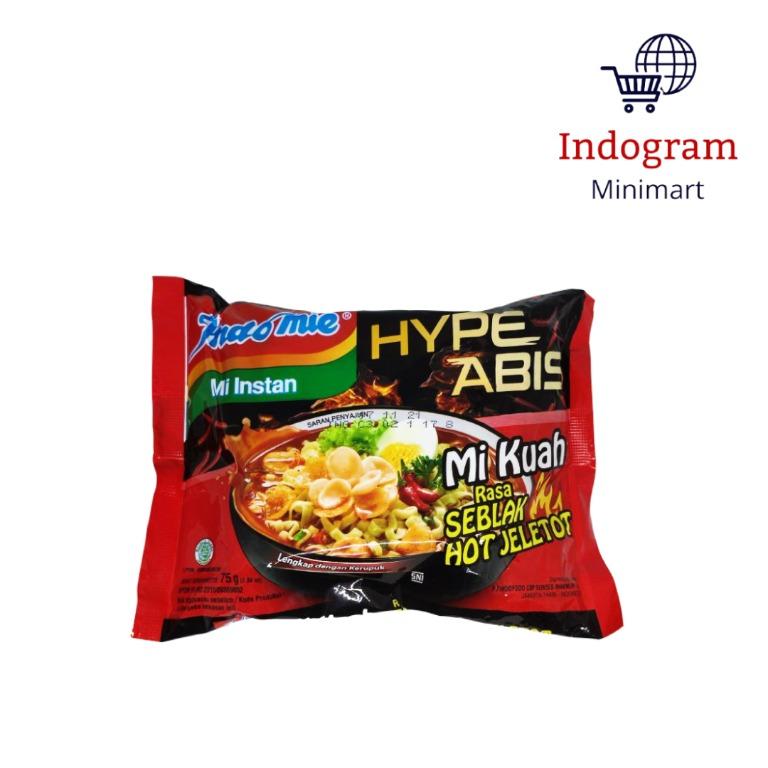 ( 1 Carton ) Indomie Hype Abis Mi Kuah Hot Seblak Jeletot ( 40 Pcs ...
