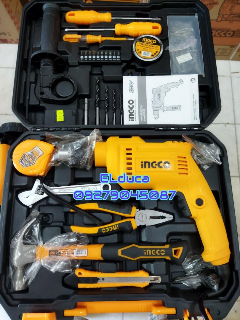 INGCO Impact Drill with Tool Set - 115 Pcs Tools Set, Commercial ...