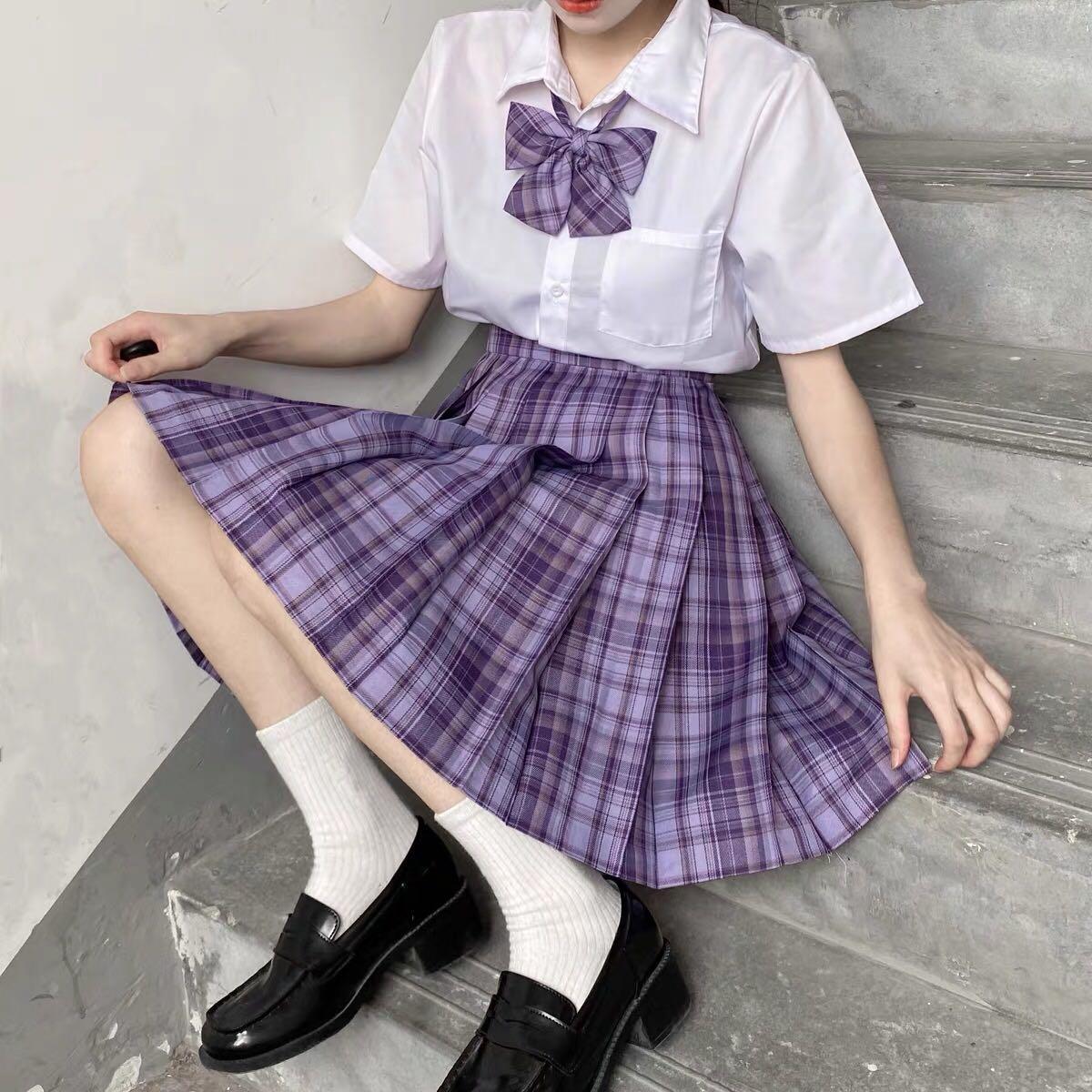JK Uniform Checkered Skirt, Women's Fashion, Dresses & Sets, Sets or ...