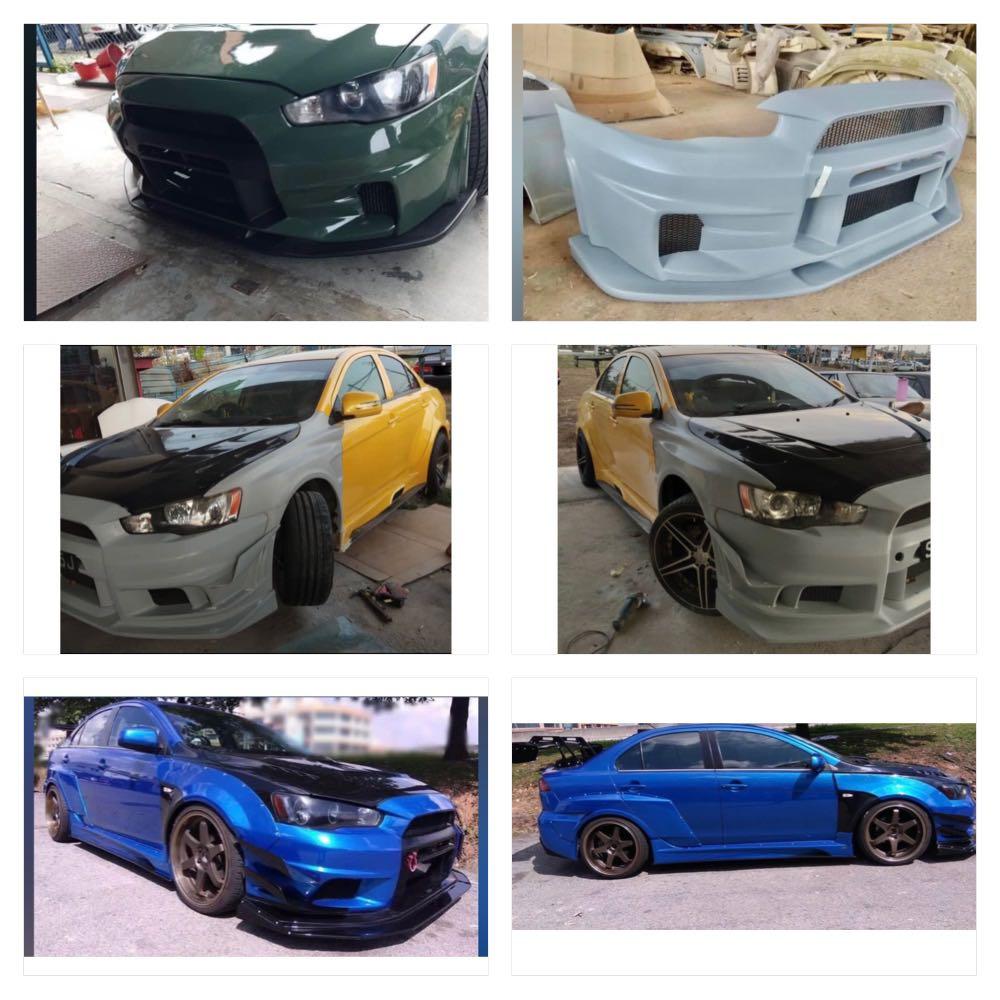 Mitsubishi Lancer EX GT Varis FQ400 Evo X Bonnet Skirting Diffuser ...