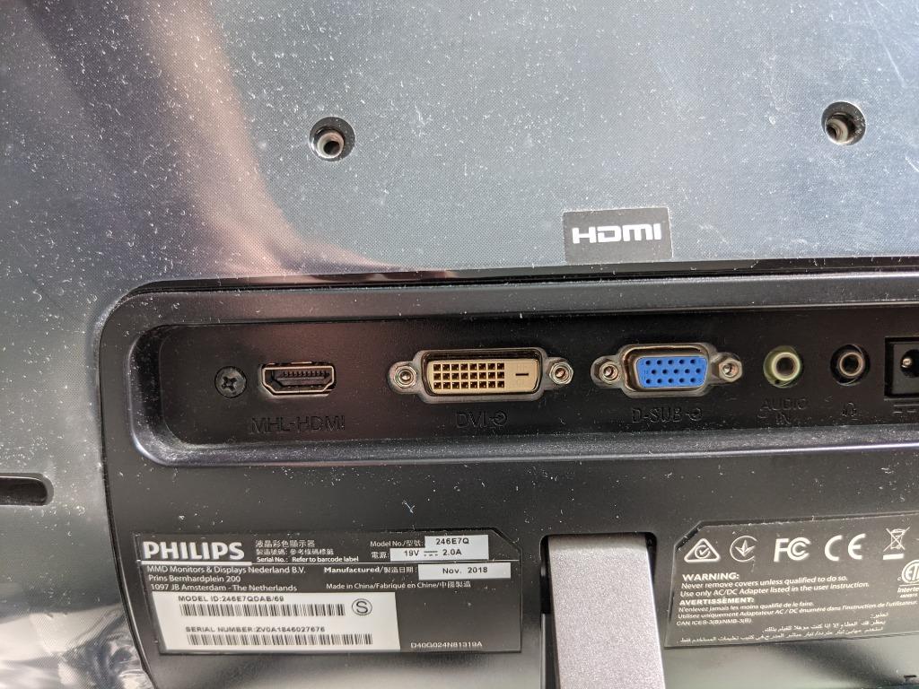 Philips 246e7 24吋 full hd monitor 顯示屏 srgb 100% wide gamut hdmi 高清 高色域 ...
