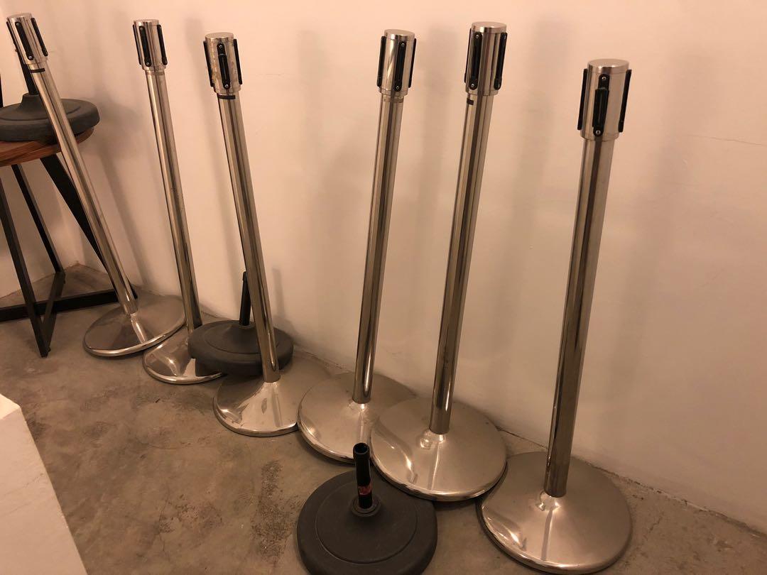 Queue Poles x 4, Furniture & Home Living, Outdoor Furniture on Carousell