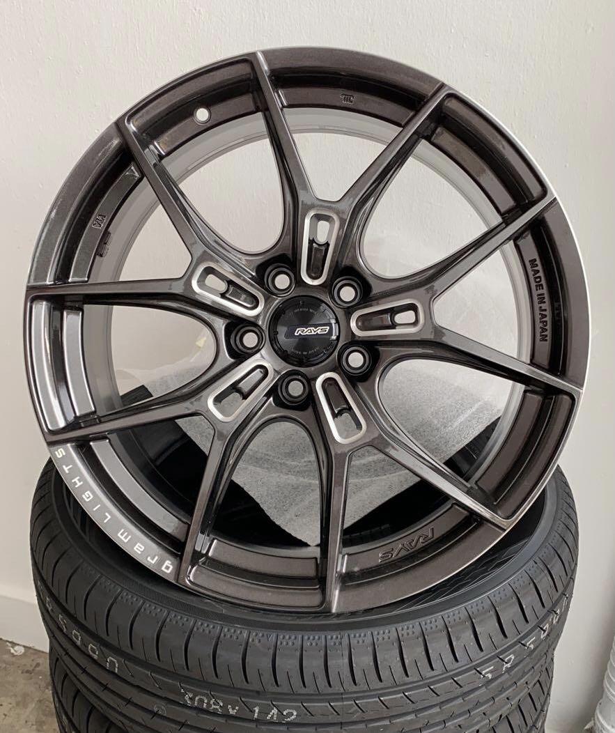 Rays Gram Light 57FXZ 19” Rims, 5x114.3, 19”x8.5”, Offset 38, Car Accessories, Tyres & Rims on ...