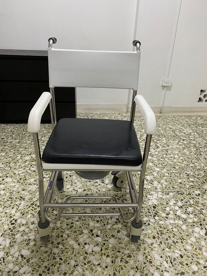 Stainless steel Deluxe Commode Chair, Health & Nutrition, Assistive ...