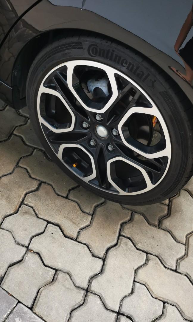 Stock 17 inch zc33s rim with ContiSport tyre, Car Accessories, Tyres ...