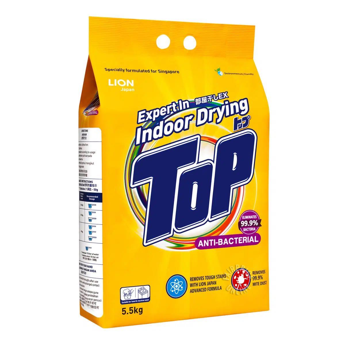 Top Detergent Powder - Anti-Bacterial 5.5kg, Furniture & Home Living ...