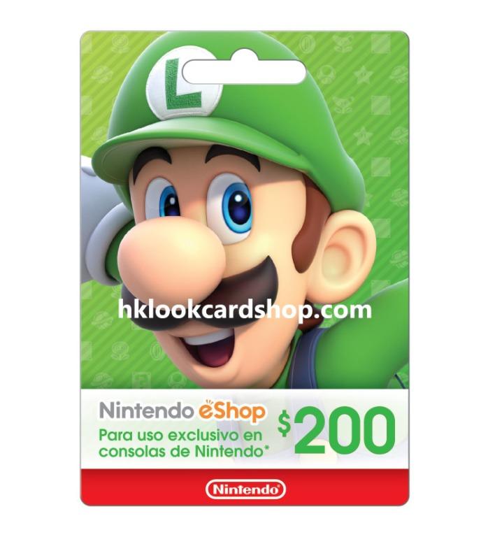 墨西哥 Nintendo Switch eshop card 任天堂 NS 預付卡 MXN 200 500 1000 披索 點數卡 充值卡 ...