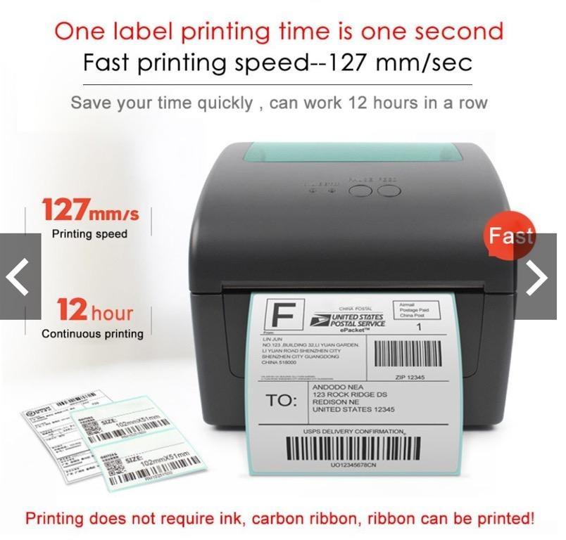 A6 Thermal Label Printer USB / Bluetooth Printer for Waybill Label ...