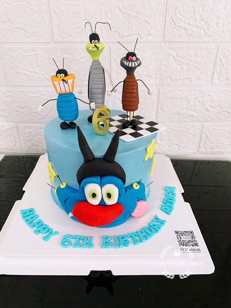 oggy and the cockroaches Birthday Cake, Food & Drinks, Homemade Bakes ...