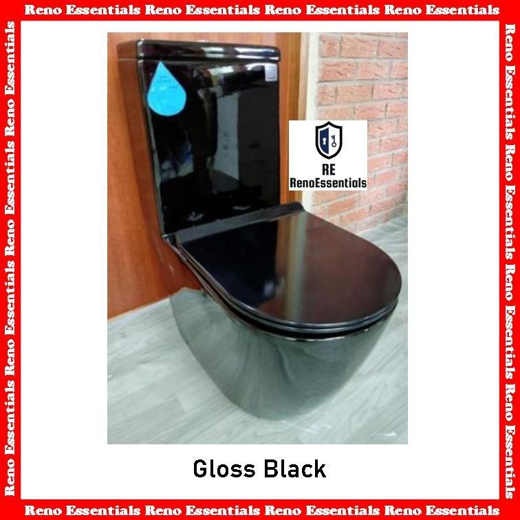 Black Toilet Bowl Vera, Furniture & Home Living, Bathroom & Kitchen ...