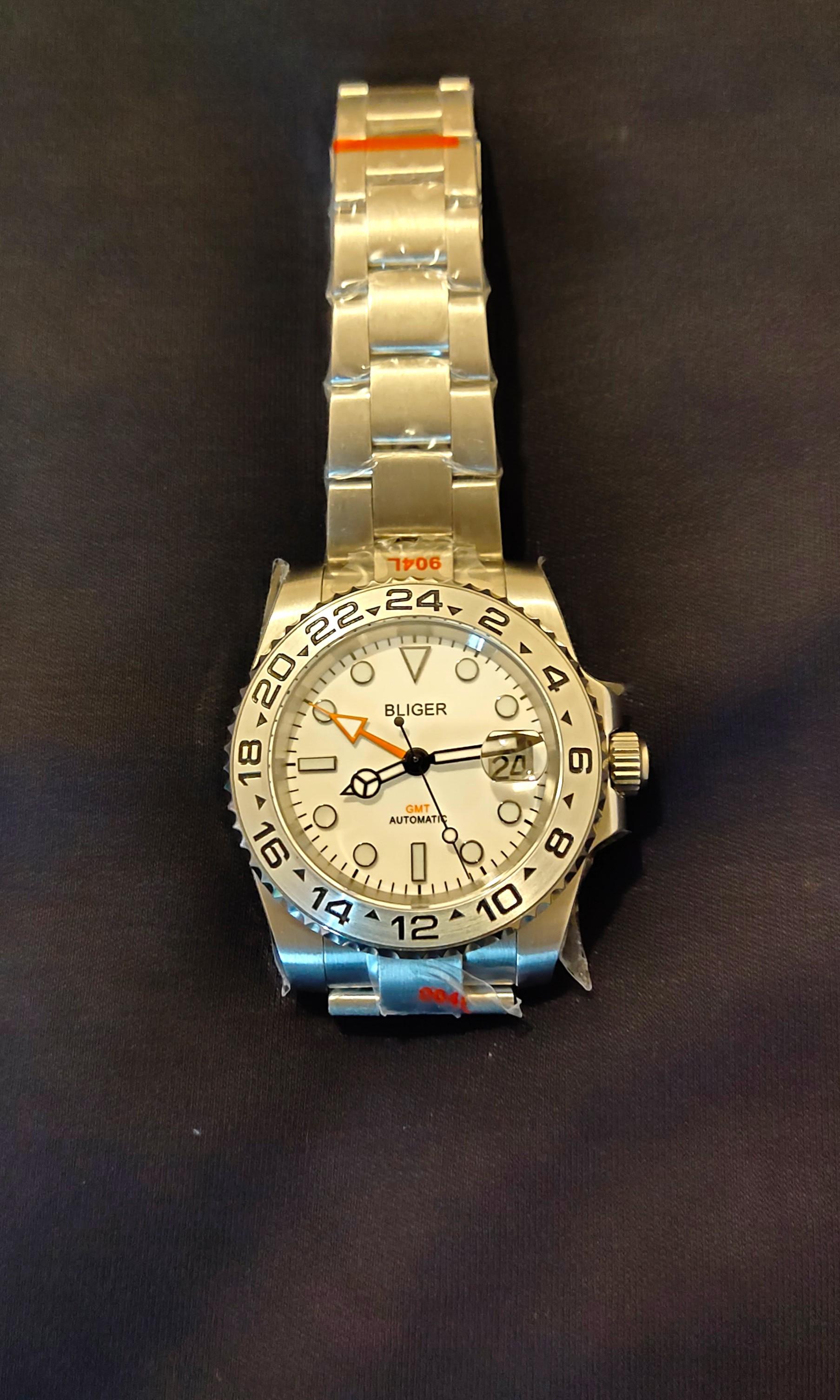 Bliger GMT white homage to explorer 2, Luxury, Watches on Carousell