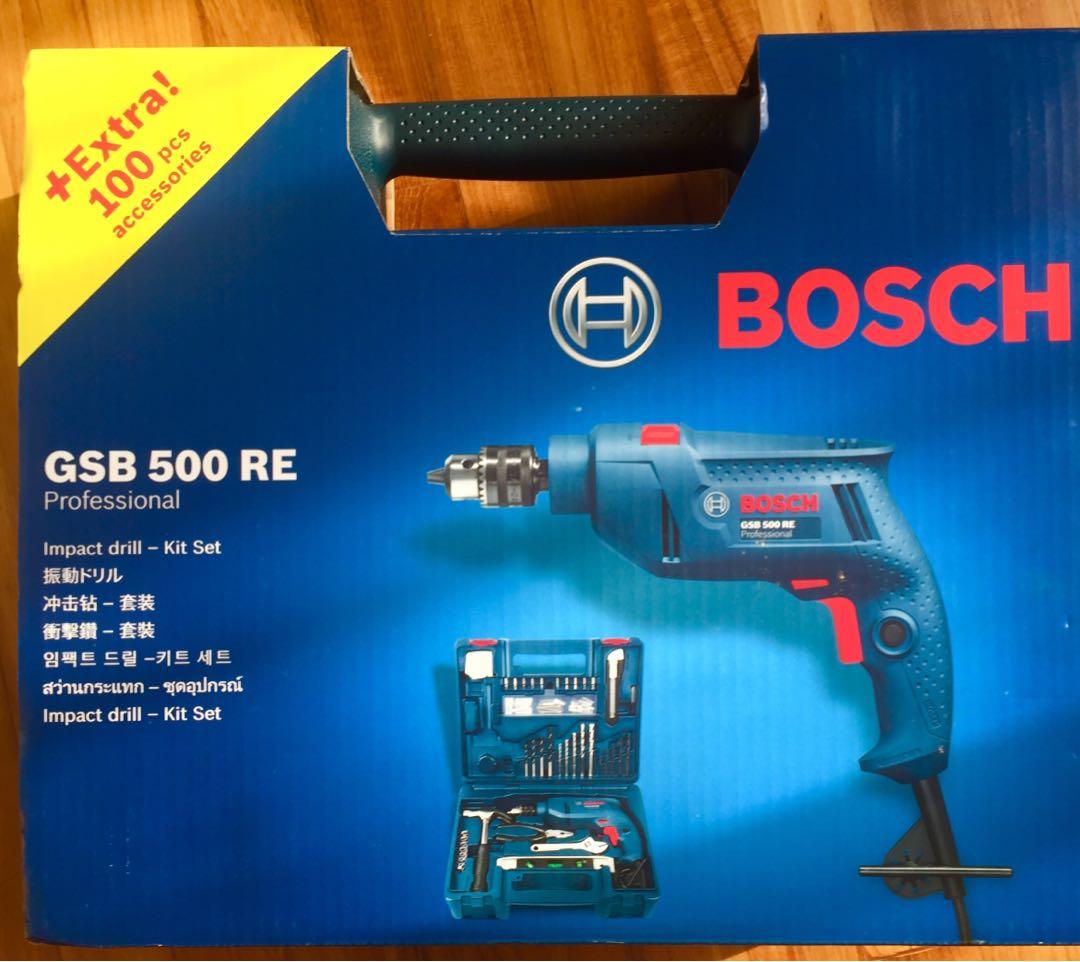 Bosch Impact Drill Kit Set Furniture Home Living Home Improvement