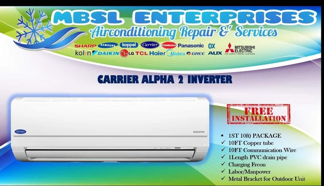 CARRIER GOLD CRYSTAL ALPHA INVERTER SPLIT TYPE AIRCON WITH FREE ...
