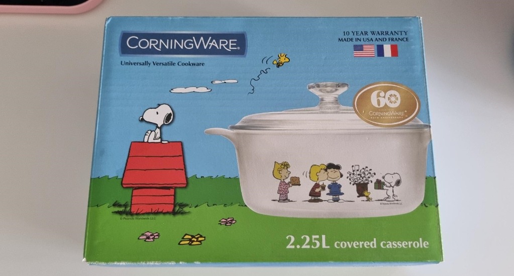 CORNINGWARE 2.25L Peanuts Casserole, Furniture & Home Living ...