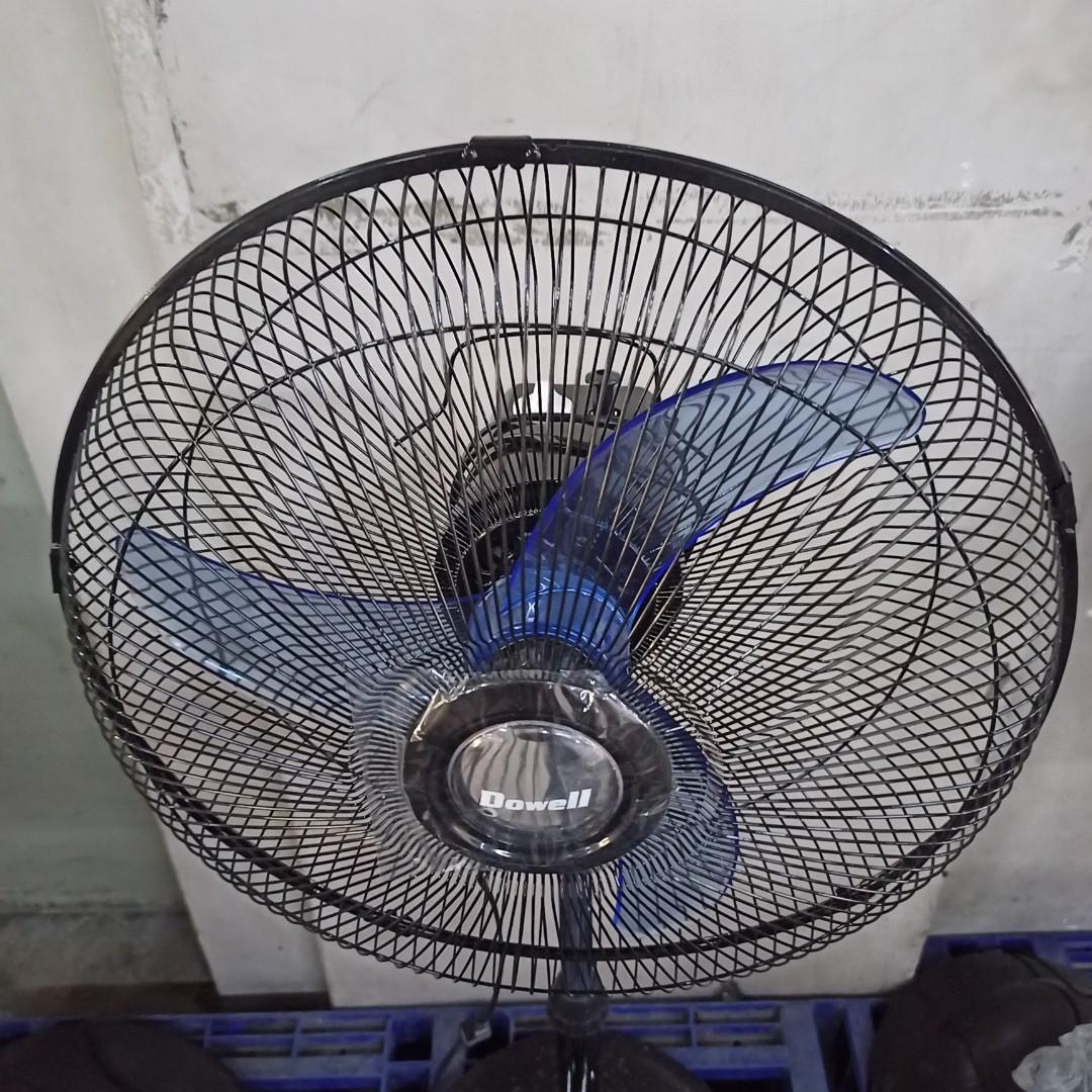 Dowell 16 inches electric fan banana blade stand fan blue and black ...