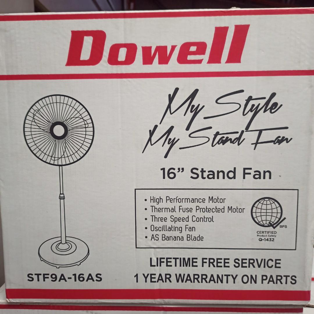 Dowell 16 inches electric fan banana blade stand fan blue and black ...