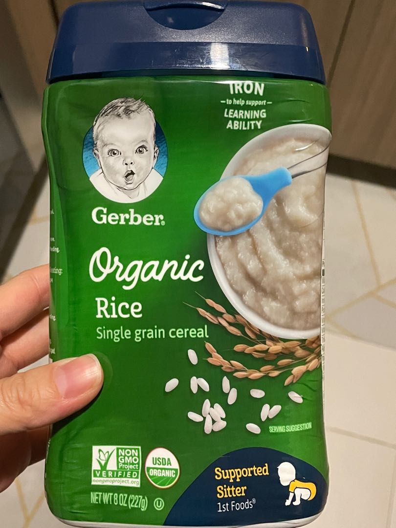Gerber organic rice cereal, Babies & Kids, Nursing & Feeding, Weaning ...