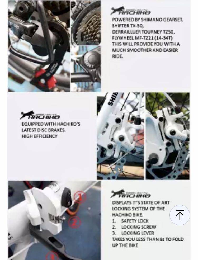 Hachiko HA-01 Japanese folding bicycle, Sports Equipment, Bicycles & Parts, Bicycles on Carousell