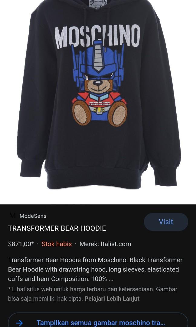 Moschino selling transformer deals bear hoodie