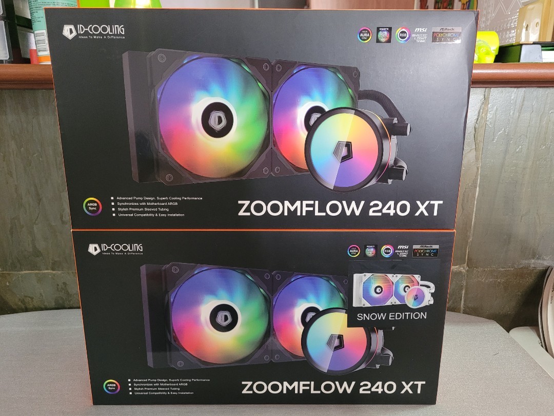 ID-Cooling Zoomflow 240XT AIO ARGB CPU Cooler, Computers & Tech, Parts ...