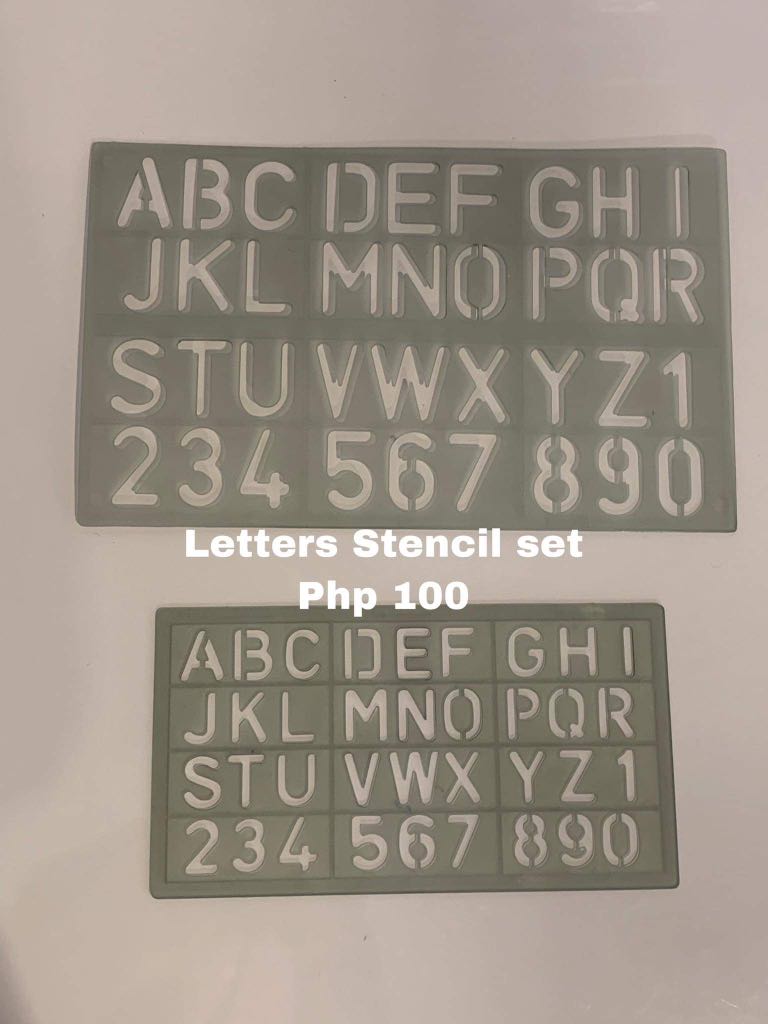 Letters Stencil Set, Hobbies & Toys, Stationary & Craft, Stationery ...