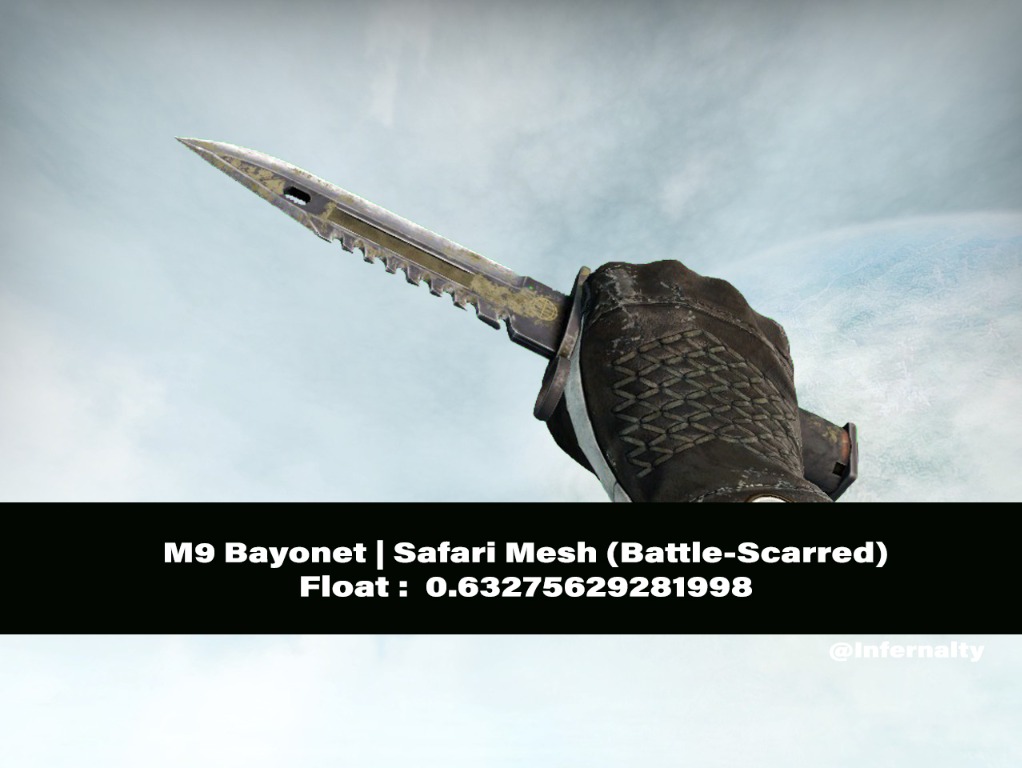 M9 Bayonet Safari Mesh BS BATTLE_SCARRED CSGO SKINS KNIVES, Video ...
