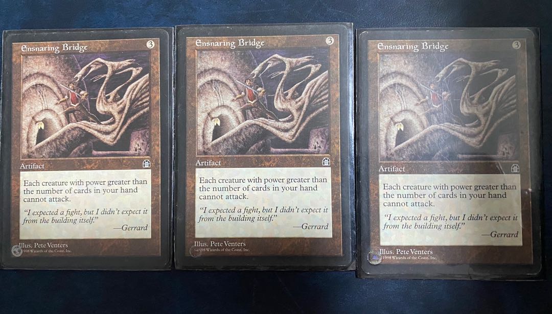 Magic the gathering : Ensnaring Bridge x2, Hobbies & Toys, Toys & Games ...