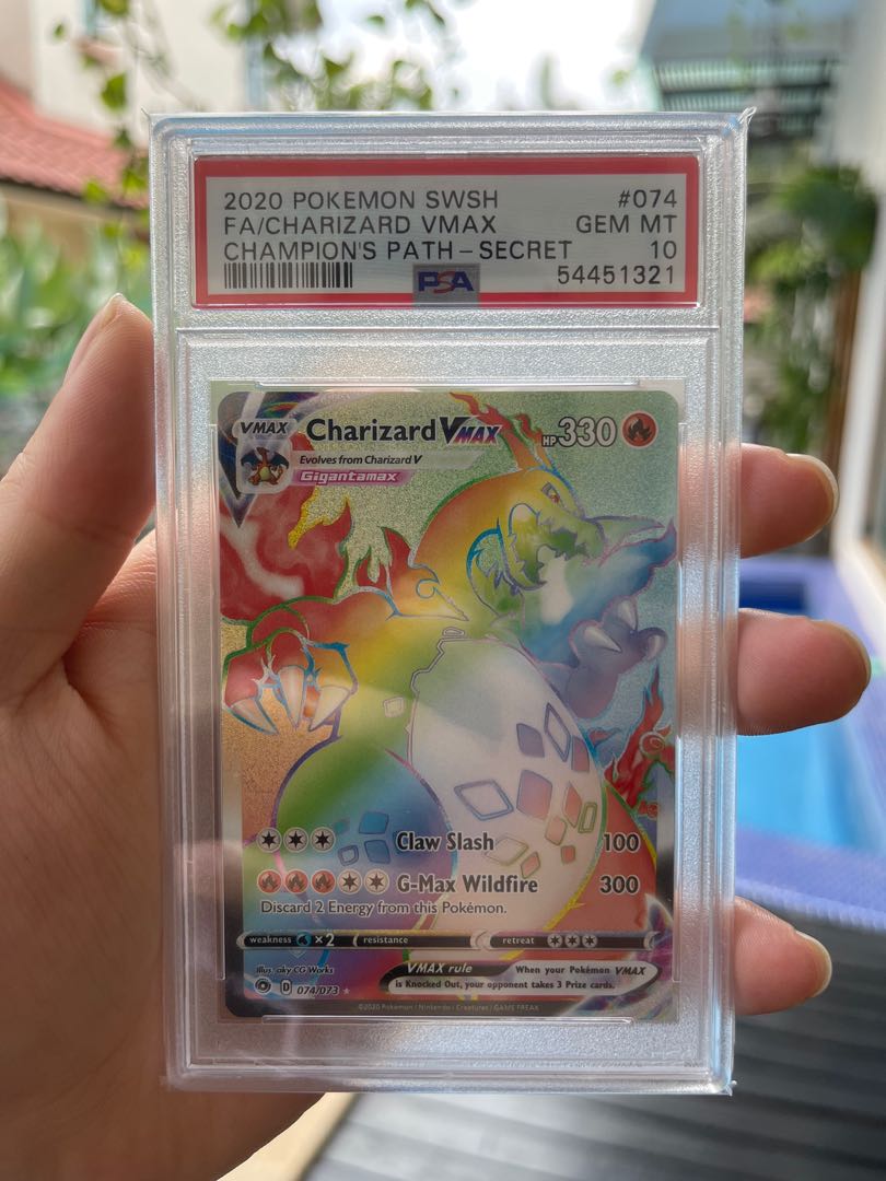 PSA 10 Rainbow Charizard Vmax Champions Path, Hobbies & Toys, Toys & Games on Carousell