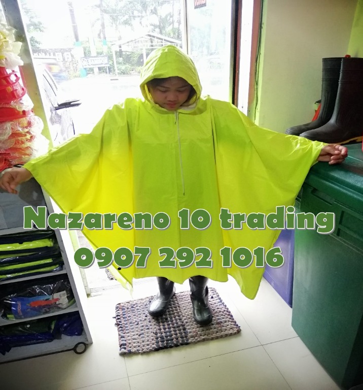 Raincoat Poncho ( Neon Green ), Men's Fashion, Coats, Jackets and ...