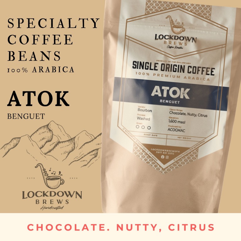 Single Origin Atok Benguet Coffee Beans 250g Specialty Coffee, Food ...
