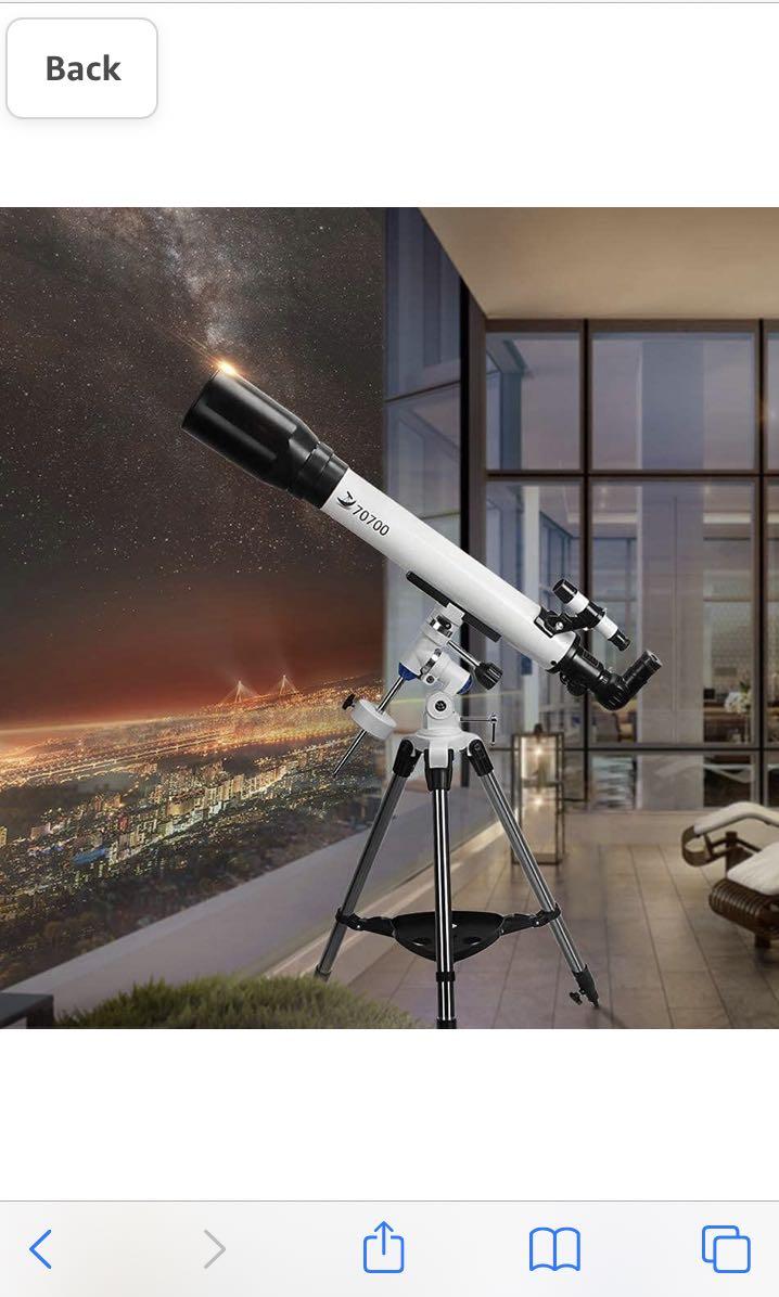 Solomark Telescope 70700EQ, Hobbies & Toys, Toys & Games on Carousell